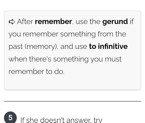 After Remember Use The Gerund If You Remember StudyX