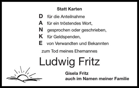 Traueranzeigen Von Ludwig Fritz Aachen Gedenkt