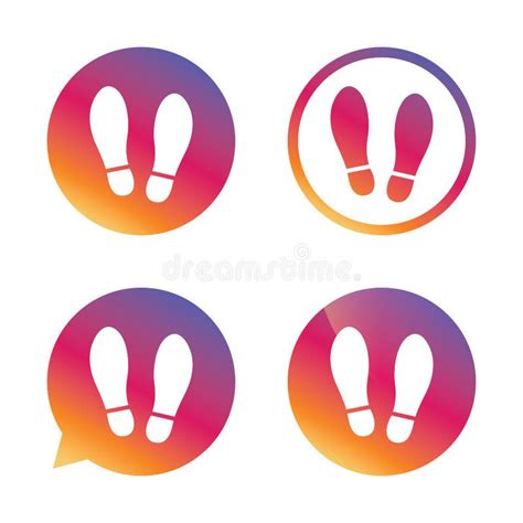 Het Tekenpictogram Van Afdrukschoenen Het Symbool Van De Schoendruk
