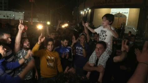 Palestinians In Gaza Celebrate On Streets As Ceasefire Comes Into Force