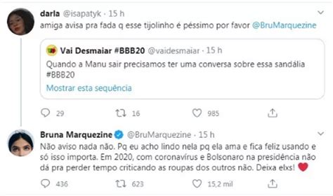 Bruna Marquezine Se Revolta Com Crítica Contra Manu Gavassi Ofuxico