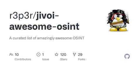 GitHub R3p3r Jivoi Awesome Osint A Curated List Of Amazingly Awesome