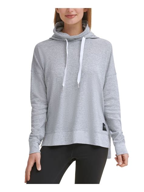 Calvin Klein Performance Womens Silver Cotton Blend Slitted Textured