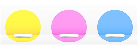 반원 배경에 파스텔 노란색 파란색 및 분홍색이 있는 흰색 현실적인 3d 실린더 받침대 연단 세트 추상 벡터 렌더링 기하학적 플랫폼 제품 전시 프리젠 테이션 최소 장면 0명에