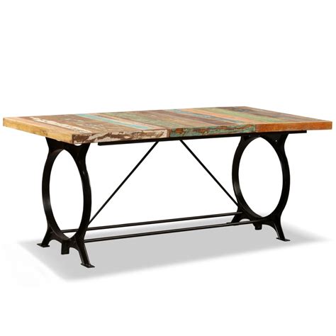 Mesa De Comedor De Madera Maciza Reciclada 180 Cm Leroy Merlin