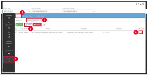 Addingviewing Intervention Reports Classic Interface Educlimber