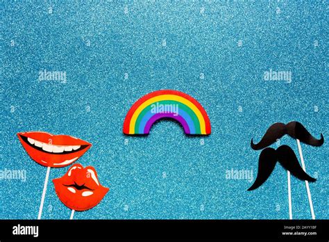 Rainbow Mustache Background