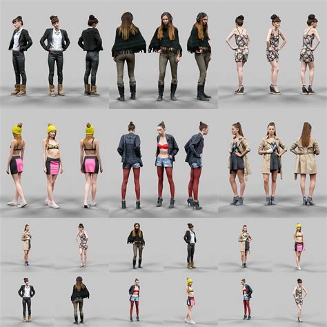 6 Realistic Female Characters Vol 10 3d Model 50 Obj Free3d
