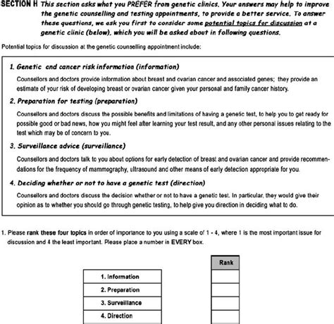 Attribute Ranking Question Used In The Follow Up Questionnaire Download Scientific Diagram