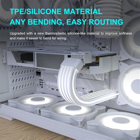 Sirlyr 8 Pin Rgb Gpu Kábel Hosszabbító Fehér Argb Tápkábel