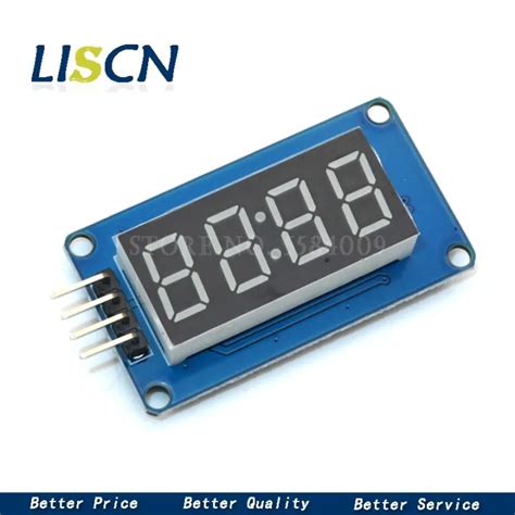 โมดูลจอแสดงผล Led Tm1637สำหรับ Arduino 7 Segment 4 Bits 036นิ้วนาฬิกาขั้วบวกสีแดง Digital Four