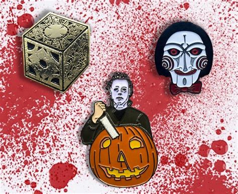 Horror Enamel Pin Set Horror Pins Etsy