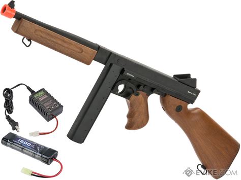 Cyma Sport M1a1 Thompson Submachine Gun Full Metal Gearbox Airsoft Aeg