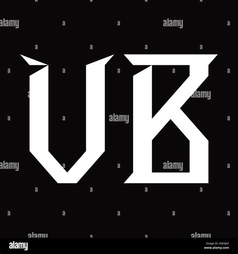 Vb Logo Monogram With Vintage Overlapping Linked Style On White Design Template Stock Vector