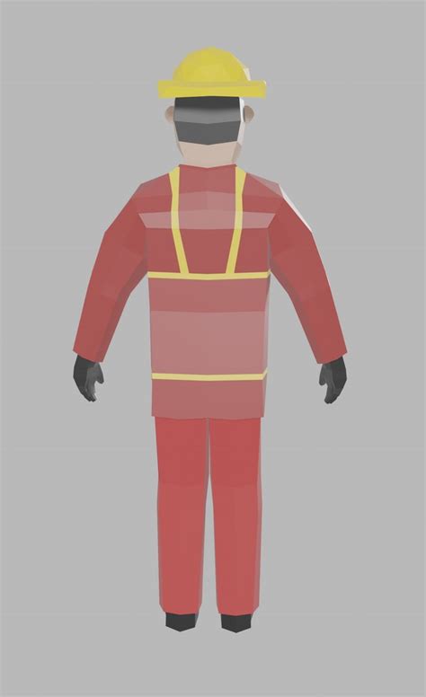 D Model Firefighter Rigged Unity Turbosquid