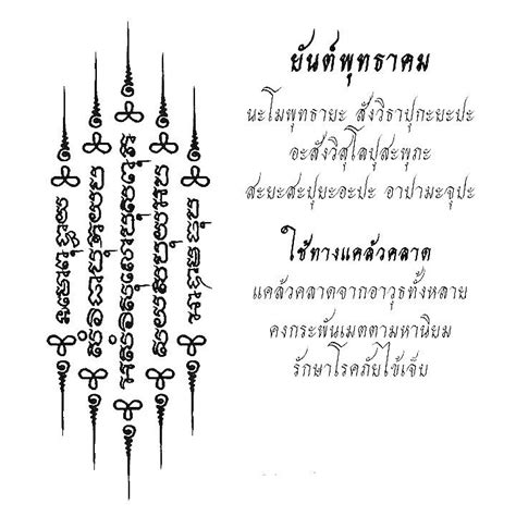Traditional Thai Tattoo With Meaningful Script