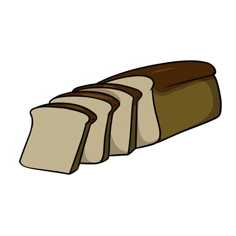 Pan Para Tostadas Con Rebanadas Rebanadas Para Sándwiches Ilustración