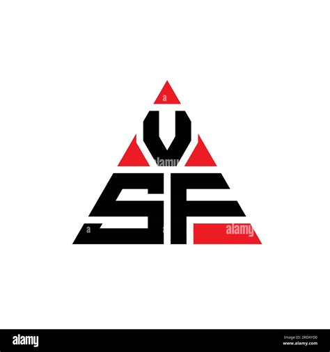VSF Triangle Letter Logo Design With Triangle Shape VSF Triangle Logo