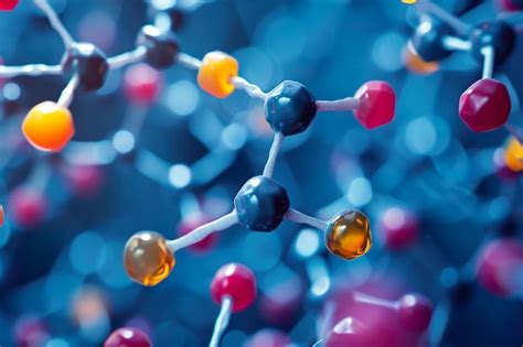 Premium Photo Molecule Atom Model Abstract Structure Science And