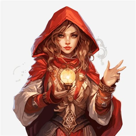 Premium Vector Woman Mage Vector On White Background