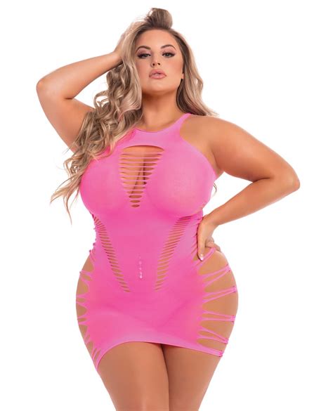 Pink Lipstick Back Basixxx Hi Neck Dress Pink SpicyLegs Com