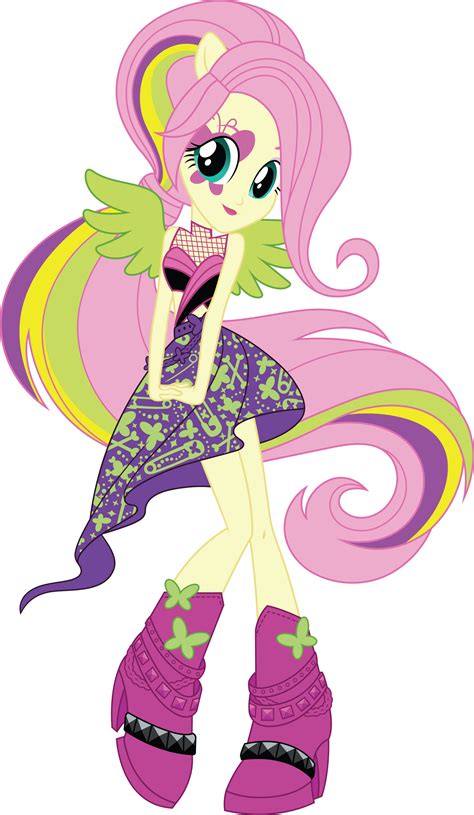 Rainbow Rocks Fluttershy Vector By Sugar Loop On Deviantart