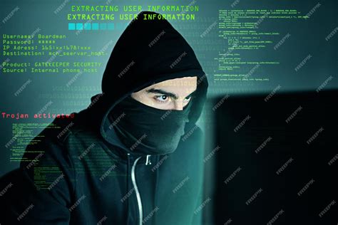 Premium Photo Cybercrime Hacker And Computer Virus With Typing For
