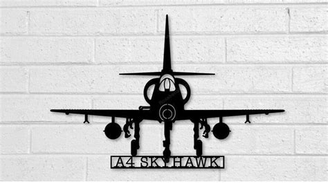 A4 Skyhawk Naval Attack Aircraft Metal Sign Cut Metal Sign Wall Decor