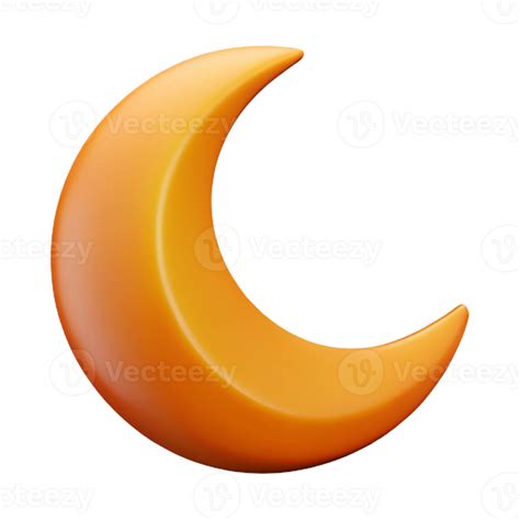 Bold Pristine Scalable Crescent Moon Shape Sharp Edges Flat Orange With Scalable Design