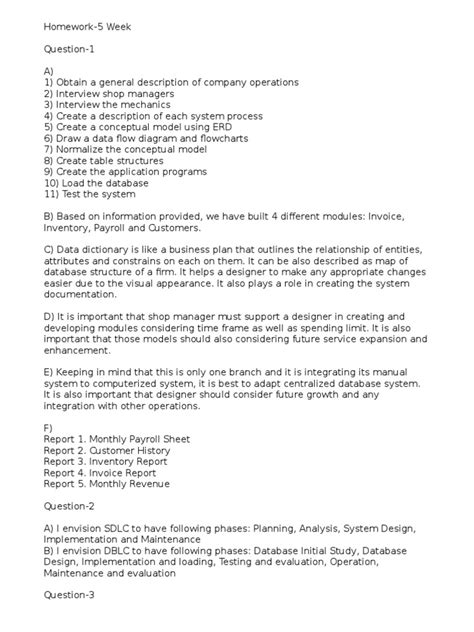 Chapter 9 Homework Answers Pdf Databases Conceptual Model