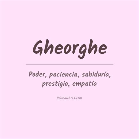 Significado Del Nombre Gheorghe