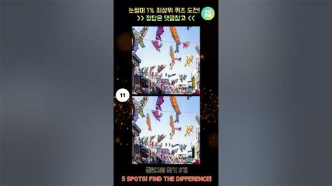 🧐😎눈썰미 1 최상위 퀴즈 도전 Youtube