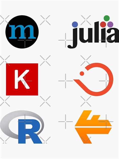 Mxnet Julia Keras Pytorch R Language Tensorflow 6x Sticker