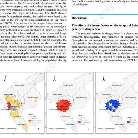 Space Time Clusters Of Dengue Identified Using Space Time Scan