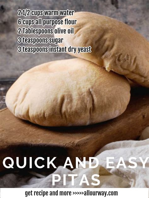 Quick And Easy Homemade Pita Bread Recipe Pita Homemade Pita Bread