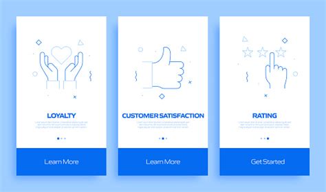 평면 아이콘이 있는 모바일 앱 페이지 화면에 대한 설문조사 및 평가 개념 Ux Ui 디자인 템플릿 벡터 일러스트레이션 Brand Name Online Messaging