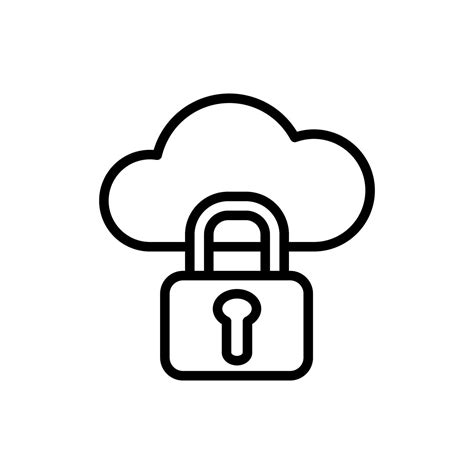 Cloud Lock Vector Icon Illustration 23041048 Vector Art At Vecteezy