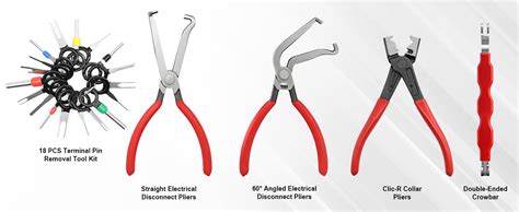 4pcs Electrical Disconnect Pliers For Cars Automotive