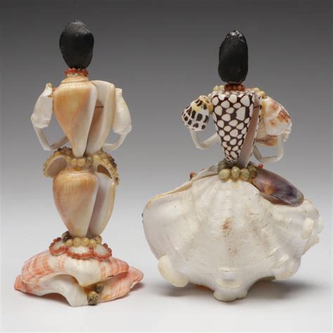 Marine Folk Art Seashell Figurines Ebth