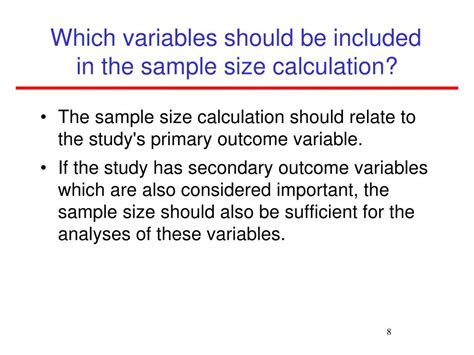 PPT Sample Size Calculation PowerPoint Presentation Free Download ID