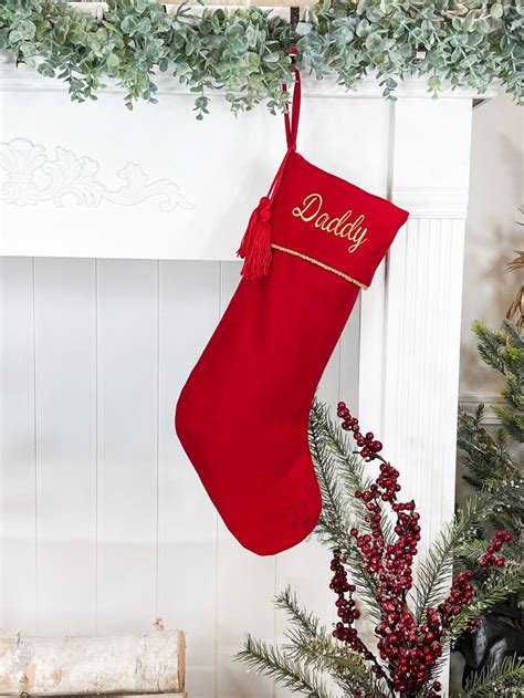 Wool Stockings Elegant Stockings Embroidered Stocking Etsy