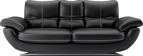 Modern Black Leather Sofa 57127688 Png