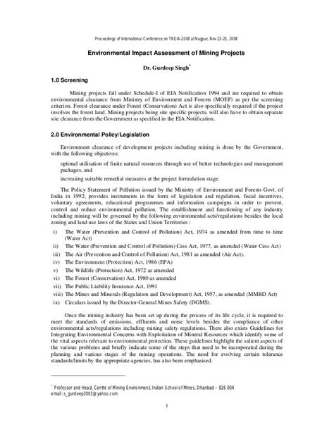 Environmental Impact Report Template