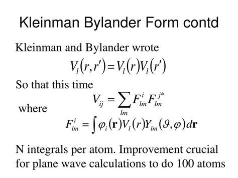 Ppt Introduction To The Theory Of Pseudopotentials Powerpoint