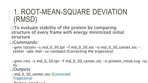 GROMACS Tutorial Introduction Procedure Data Analysis PPT