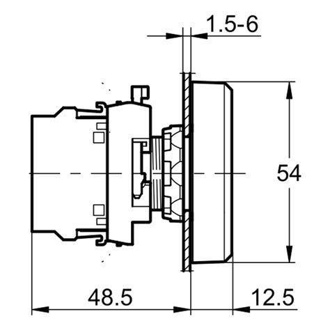 Plastim, Двойная кнопка 1NO + 1NC, с подсветкой 230VAC. (Красный ...