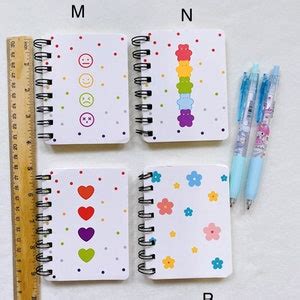 Cute A7 Spiral Notebook Kawaii Notebook Ready To Ship Adorable Journals