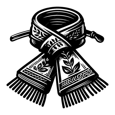 Una Bufanda Con Un Patrón De Una Bufanda Que Dice Bufanda Vector