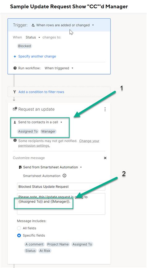Automated Email With A Cc Smartsheet Community