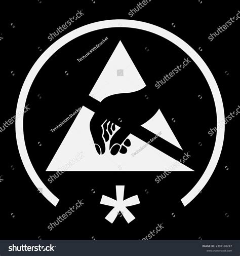 Esd Protective Area Symbol Sign Vector Stock Vector Royalty Free